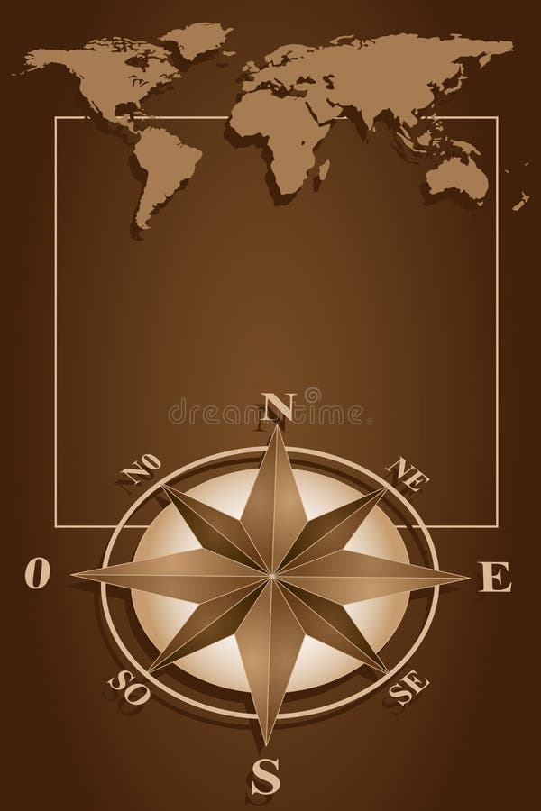 Blank Map Compass Rose Stock Illustrations – 888 Blank Map Compass Rose ...