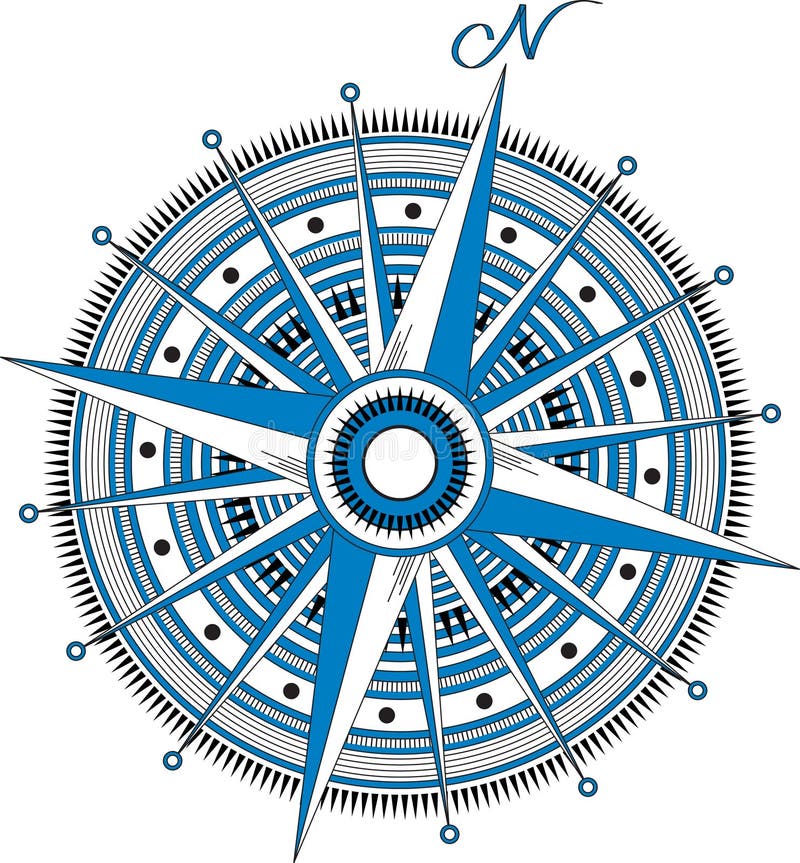 Compass Rose stock vector. Illustration of icon, exploration - 35557871