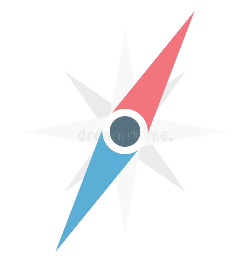 Compass Rose Color Illustration Vector Icon Stock Vector - Illustration ...