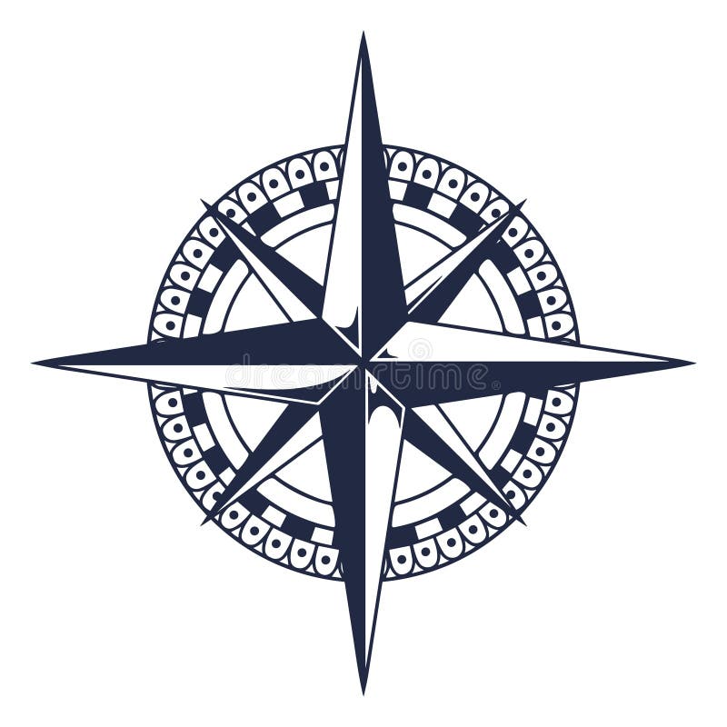 Compass Rose Design for Navigation Stock Vector - Illustration of ...