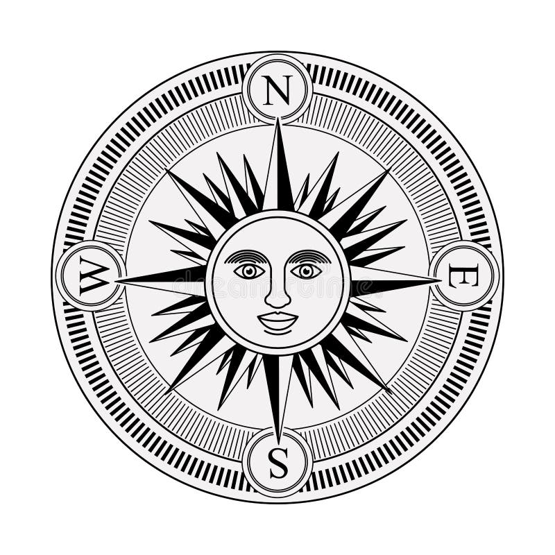 Compass rose design stock vector. Illustration of north - 79814173