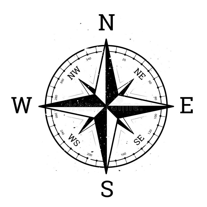 Compass Rose Design Wind Rose Vector Illustration Stock Vector ...