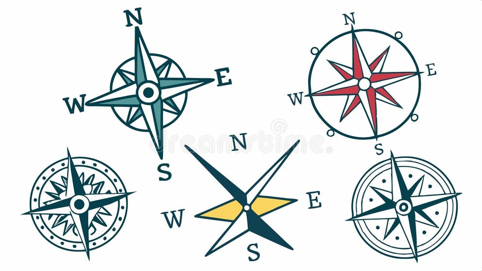 Compass Rose with Directions, Navigation and Geographic Orientation ...