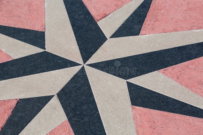 Compass rose on the floor stock image. Image of nautic - 94639311
