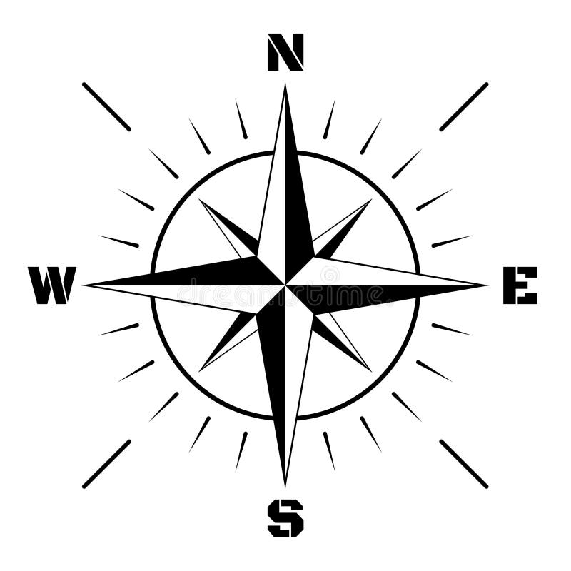 Compass rose icon symbol stock vector. Illustration of geography ...