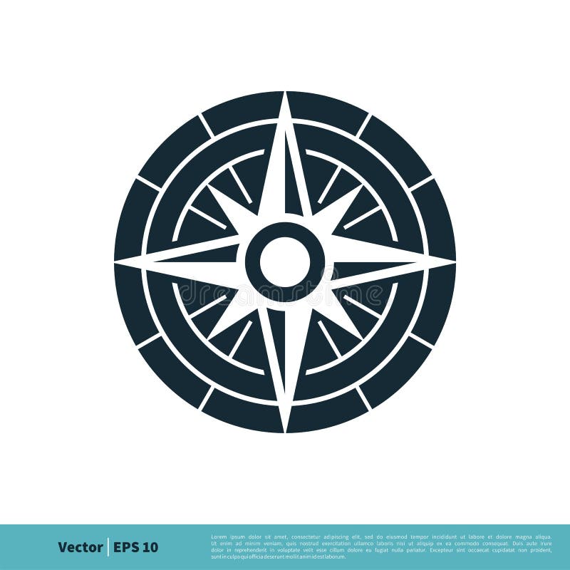 Compass Rose Icon Vector Logo Template Illustration Design. Vector EPS ...