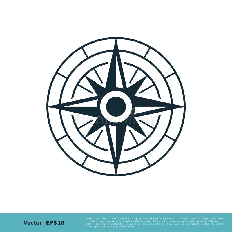 Compass Rose Icon Vector Logo Template Illustration Design. Vector EPS ...