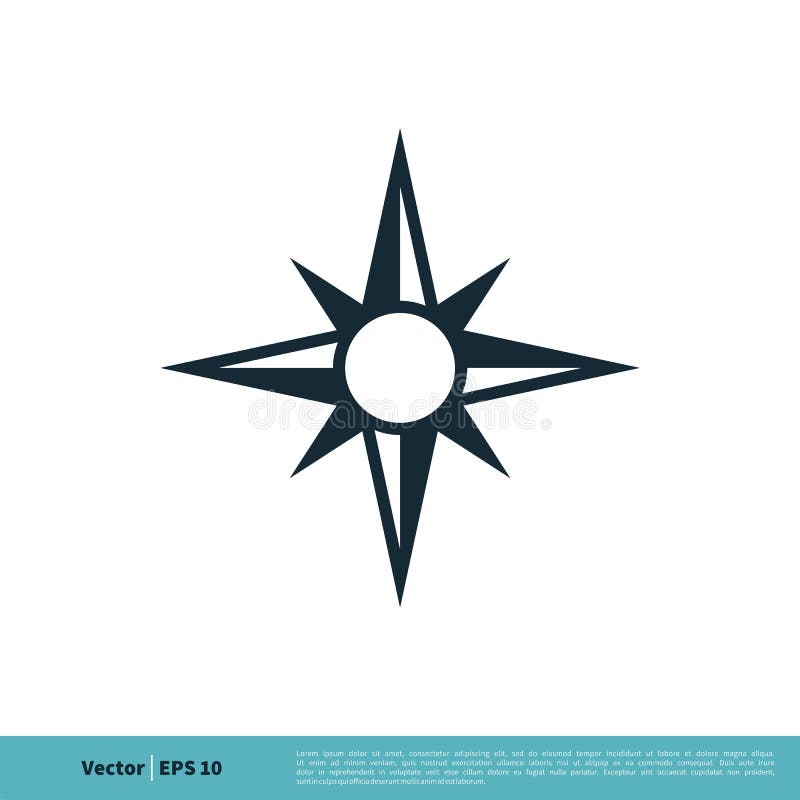 Compass Rose Icon Vector Logo Template Illustration Design. Vector EPS ...