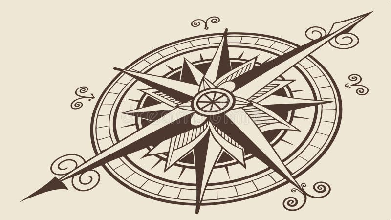 Compass Rose Illustration, Nautical and Navigation Symbol Design ...