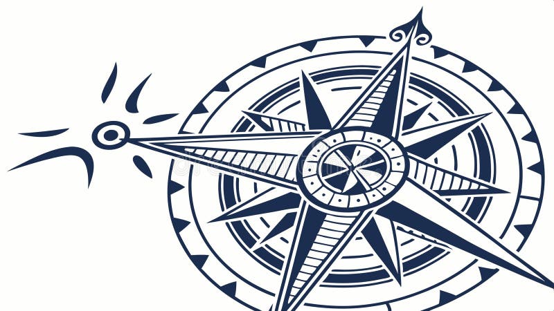 Compass Rose Illustration, Navigation and Direction Symbol Vector ...