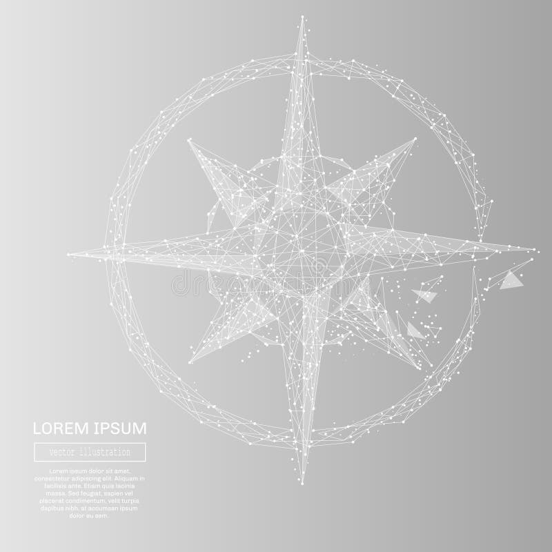 Rose Wireframe Isolated on White Background. 3D Stock Vector ...