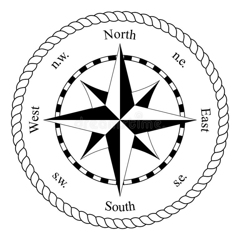 Nautical North Star Clip Art Stock Illustrations – 159 Nautical North ...