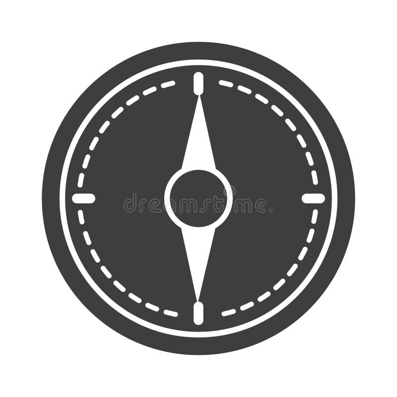 Compass Rose Navigation Cartography Element Silhouette Design Icon ...