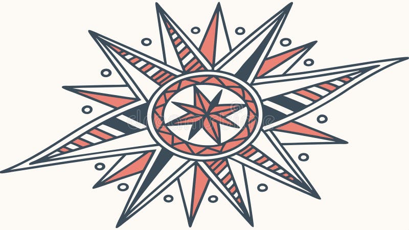 Compass Rose Navigation Symbol Maritime, Vector Design Generative AI ...