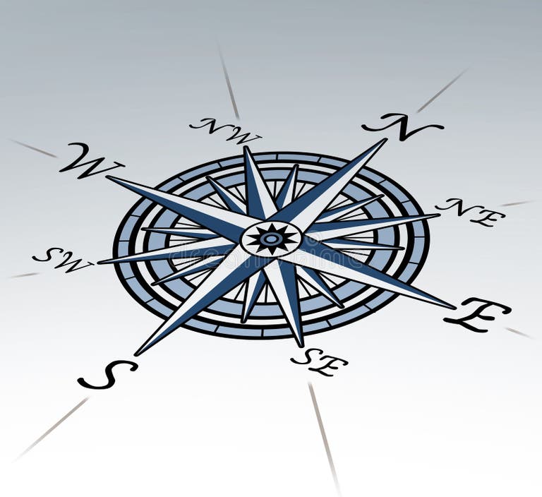 Compass Rose Perspective White Background Stock Illustrations – 67 ...