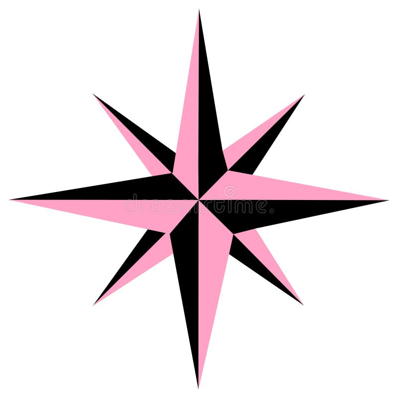 Compass Rose Star Icon Vector Logo Stock Vector - Illustration of arrow ...