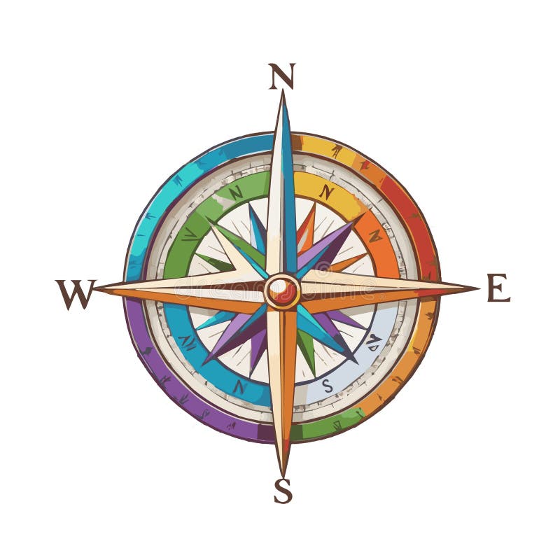 Compass Rose Symbol Isolated on White Background Stock Vector ... Compass Rose Symbol Isolated on White Background Stock Vector ...