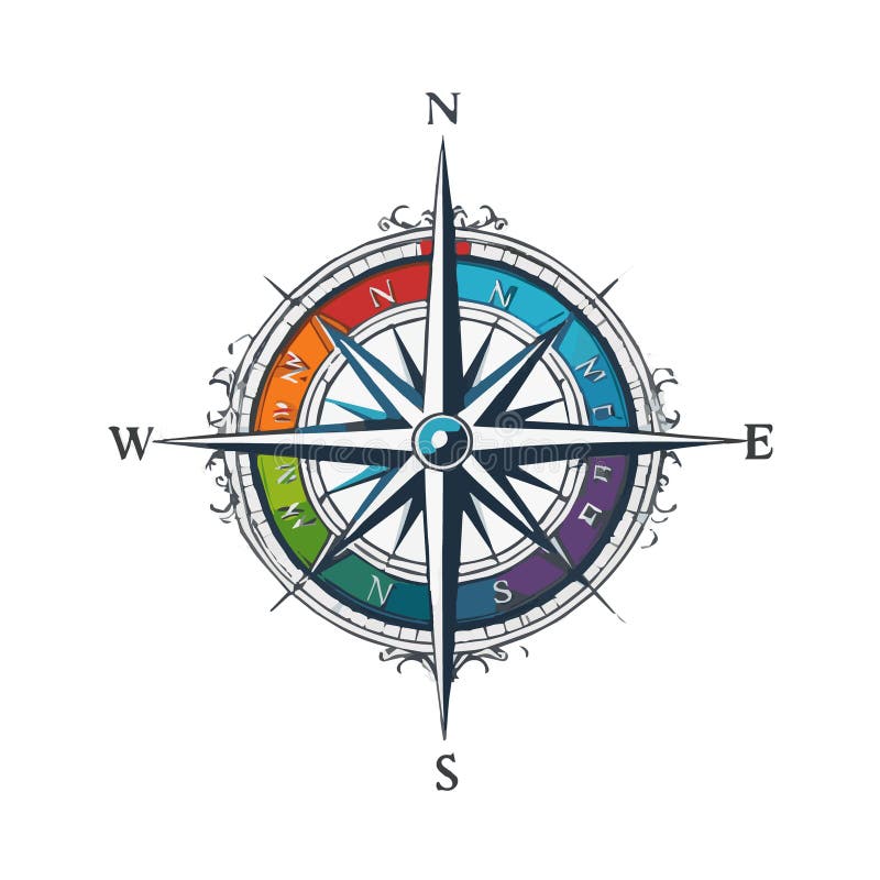 Compass Rose Symbol Isolated on White Background Stock Vector ... Compass Rose Symbol Isolated on White Background Stock Vector ...