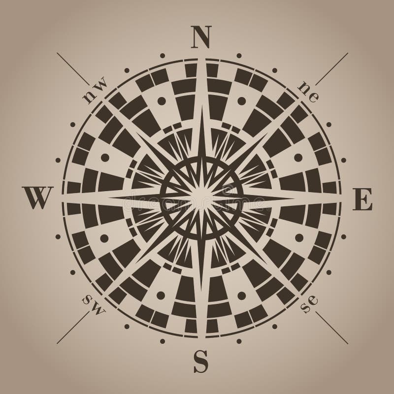 Compass Rose stock vector. Illustration of equipment, nautical - 6589465