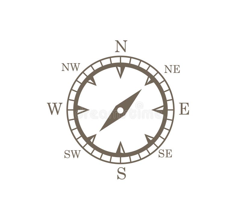 Compass Rose Wind Direction Navigation Position Vector Graphic Design ...