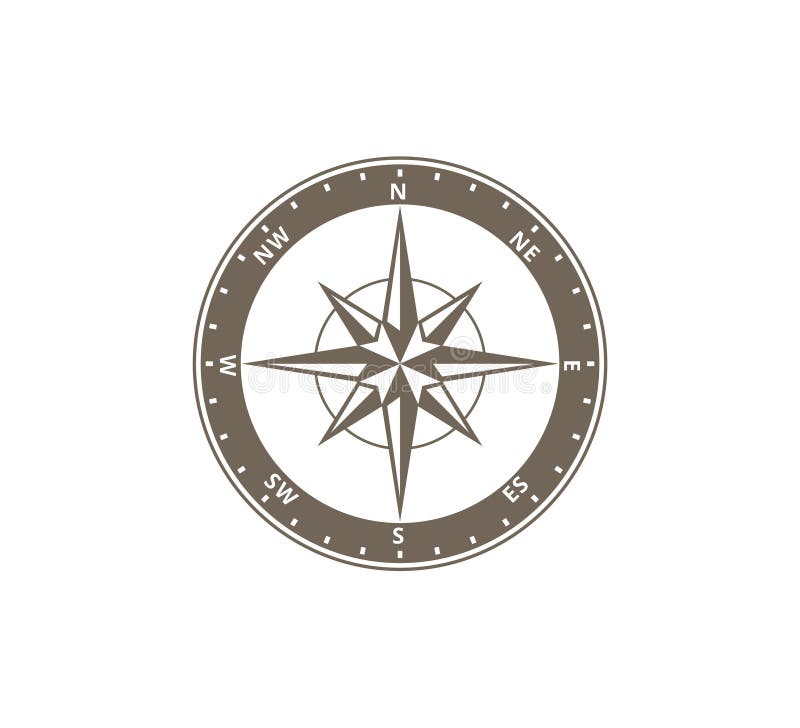 Compass Rose Wind Direction Navigation Position Vector Graphic Design ...