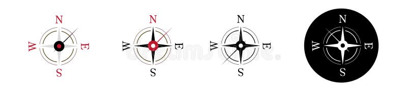 Compass Rose or Windrose Rose of the Winds Flat Icon for Apps and ...