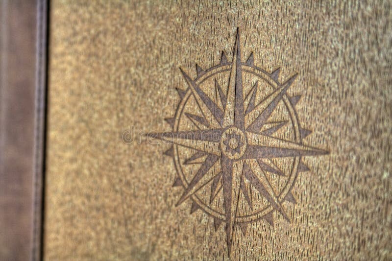 Compass Rose on Wood Texture Stock Photo - Image of dial, direction ...