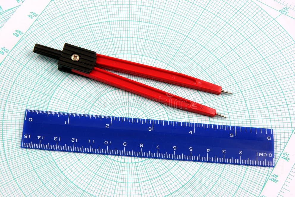 Compass and ruler stock image. Image of paper, compass - 872355