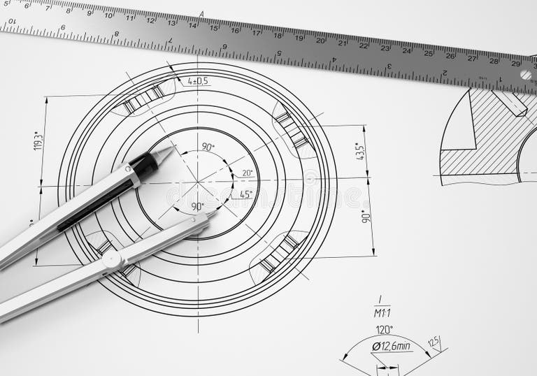 Drafting Compass Drawing Plan Design Circle Stock Illustrations – 1,080 ...