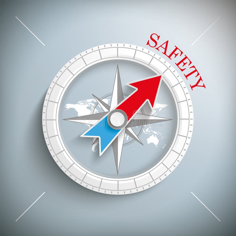 Compass Safety stock vector. Illustration of insurance - 65077803