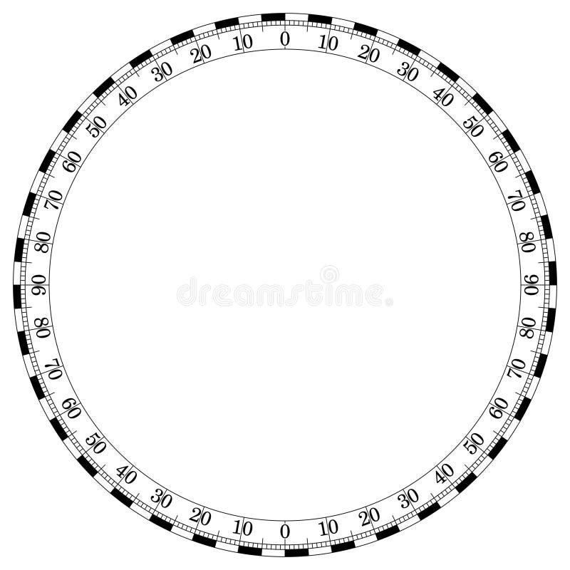 Compass Scale Vector. Inner and Outer Scale. Needle Movement Six Degree ...