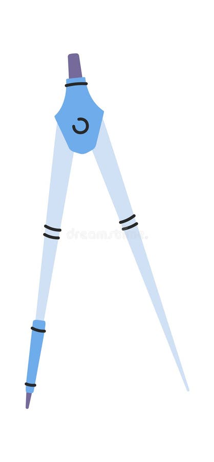 Compass School Supply Hand-drawn Doodle Stock Vector - Illustration of ...