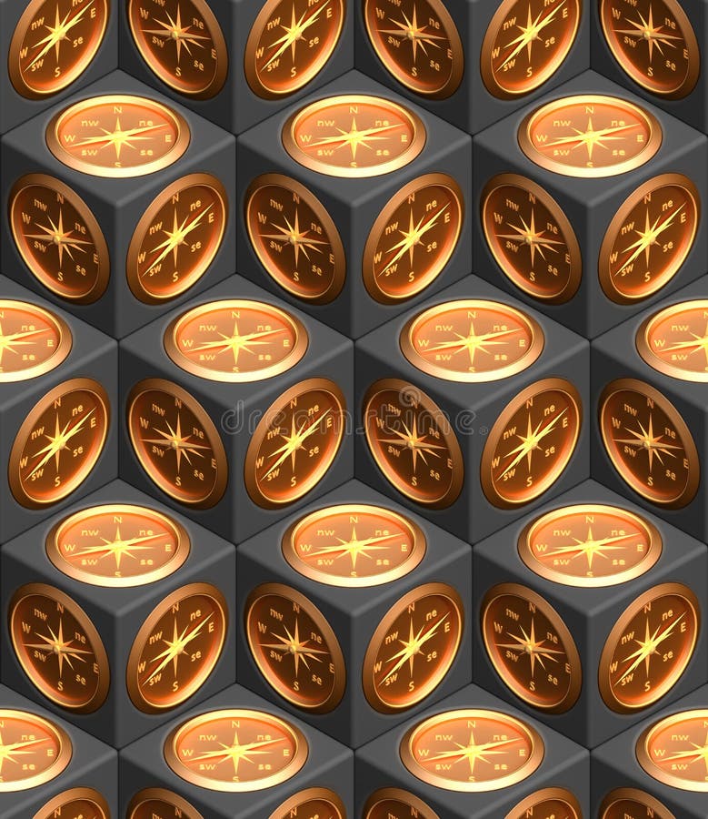 Compass seamless texture stock illustration. Illustration of discovery ...
