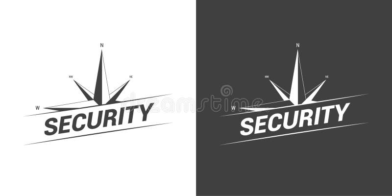 Compass Security Concept stock vector. Illustration of blur - 197120589