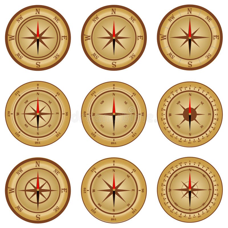 Compass Realistic Stock Illustrations – 4,765 Compass Realistic Stock ...