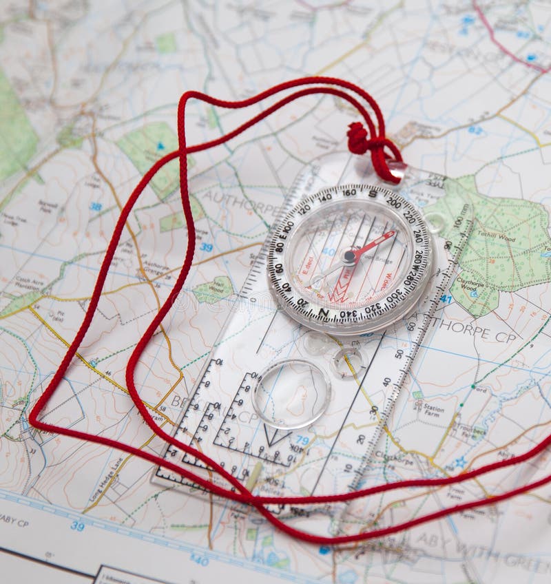 Map and compass stock photo. Image of survey, adventure - 273828