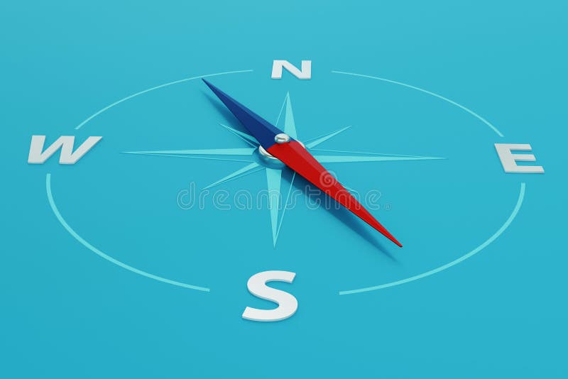 Compass Showing Direction of 4 Points Stock Photo - Image of finance ...