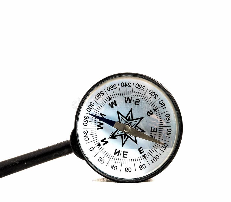 A Compass is Shown with the Needle Pointing To the North Stock Photo ...