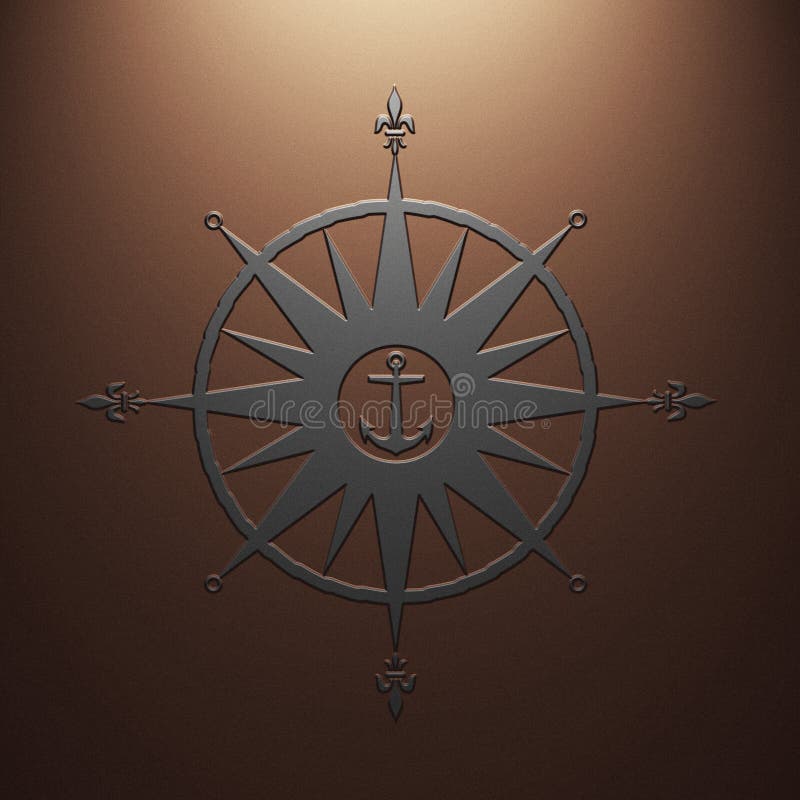 Compass sign stock illustration. Illustration of journey - 6345113