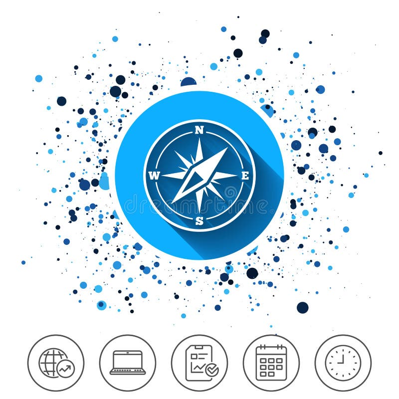 Compass Sign Icon. Windrose Navigation Symbol Stock Vector ...