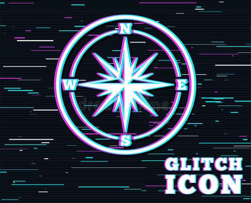 Compass Sign Icon. Windrose Navigation Symbol Stock Vector ...