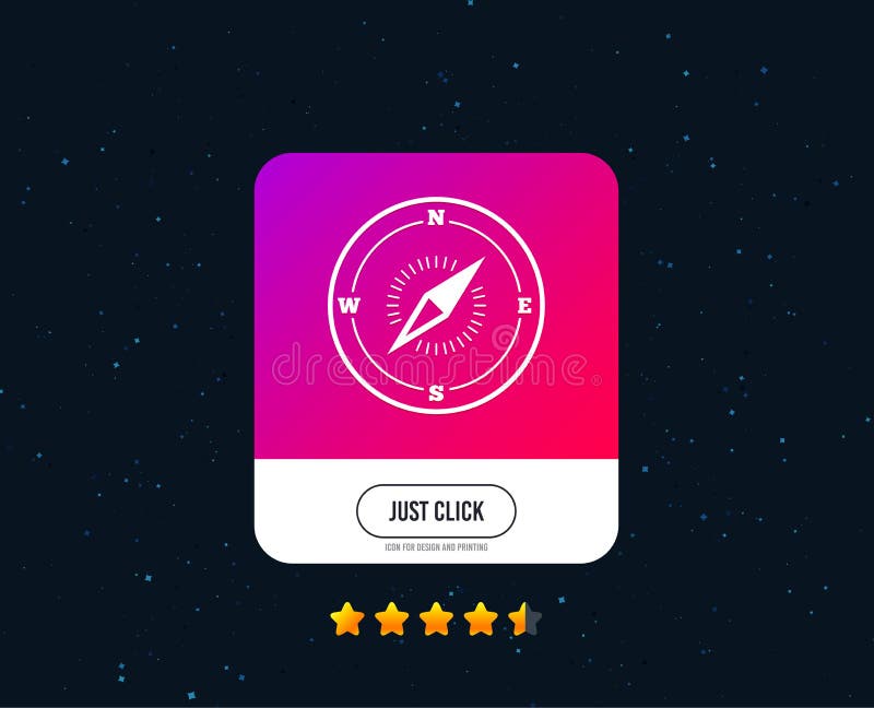 Compass Sign Icon. Windrose Navigation Symbol. Vector Stock Vector ...