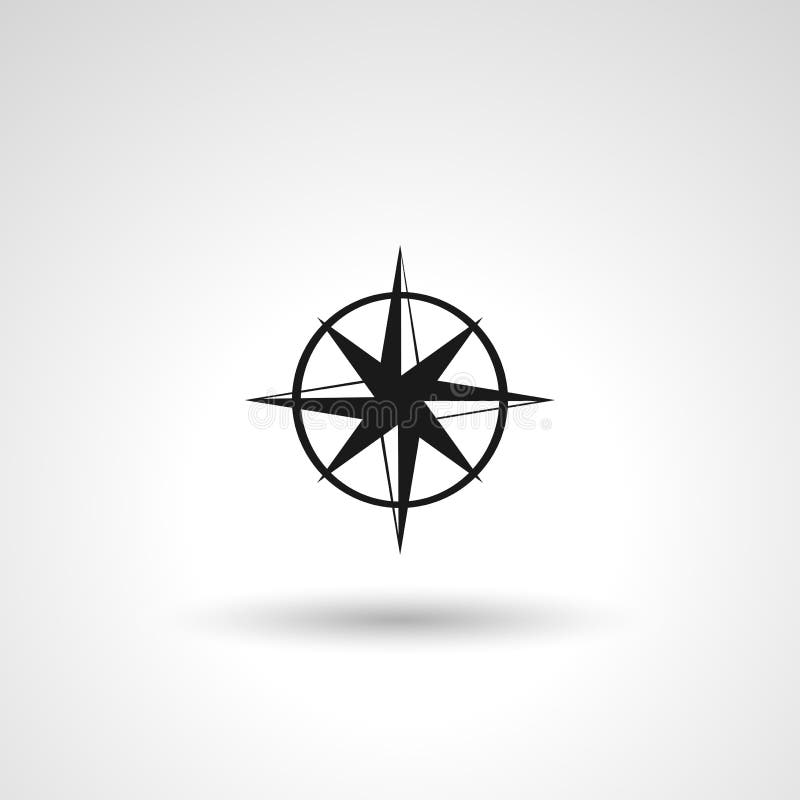 Compass Sign. Compass Isolated Simple Icon Stock Vector - Illustration ...