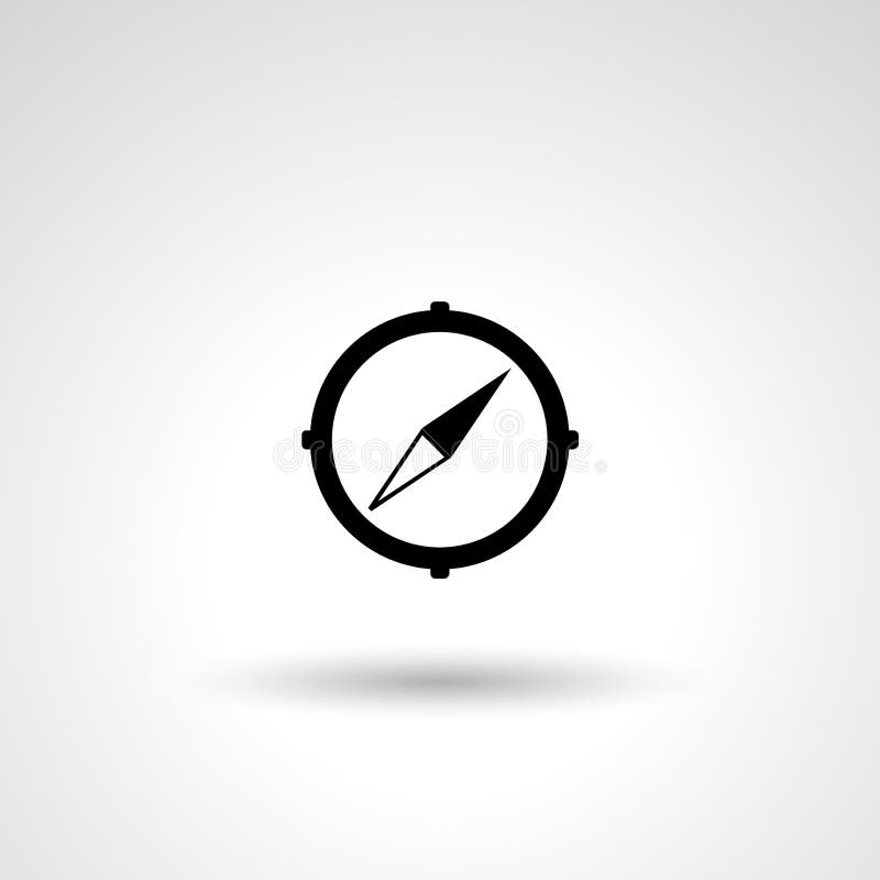 Compass Sign. Compass Isolated Simple Icon Stock Vector - Illustration ...