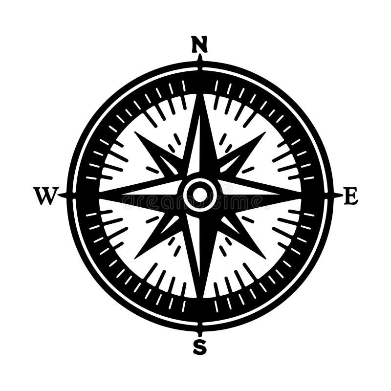 A compass silhouette stock illustration. Illustration of compass ...