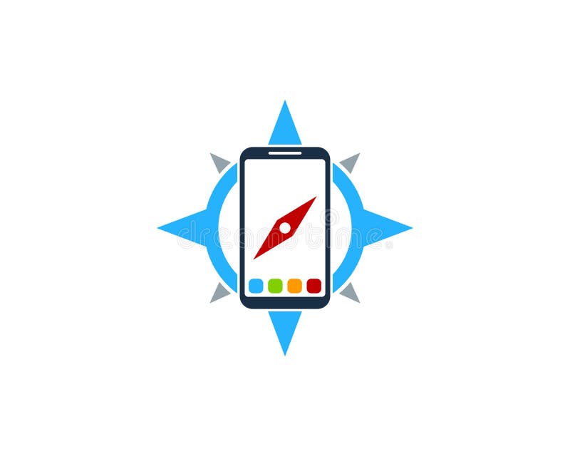 Compass Smartphone Logo Icon Design Stock Illustration - Illustration ...