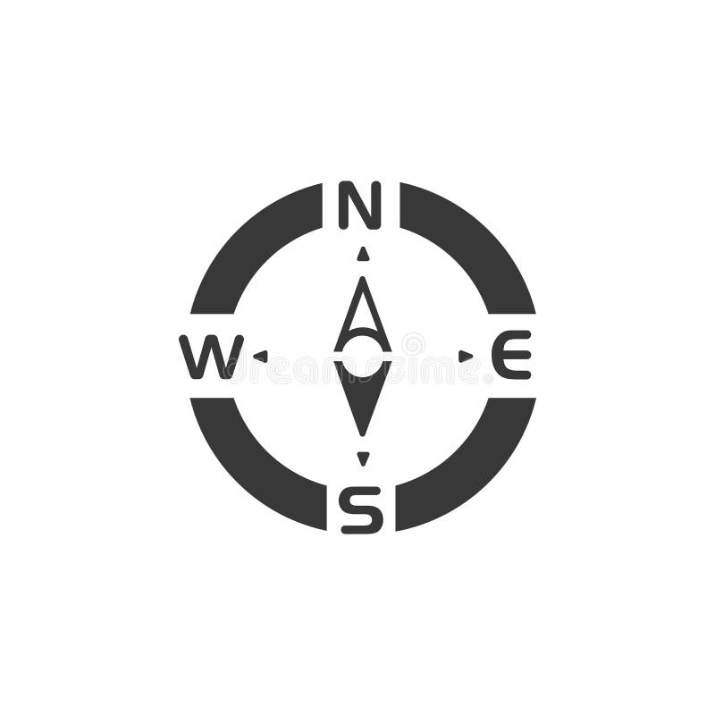 South Direction Compass Icon. Stock Vector - Illustration of isolated ...
