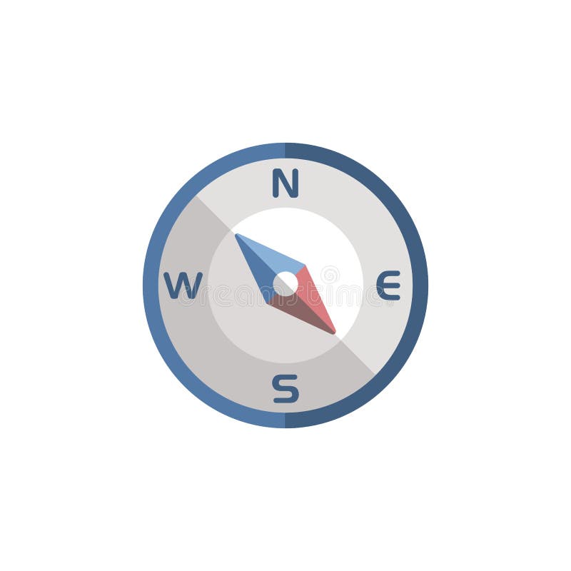 Compass South East Direction. Flat Icon. Isolated Weather Vector ...