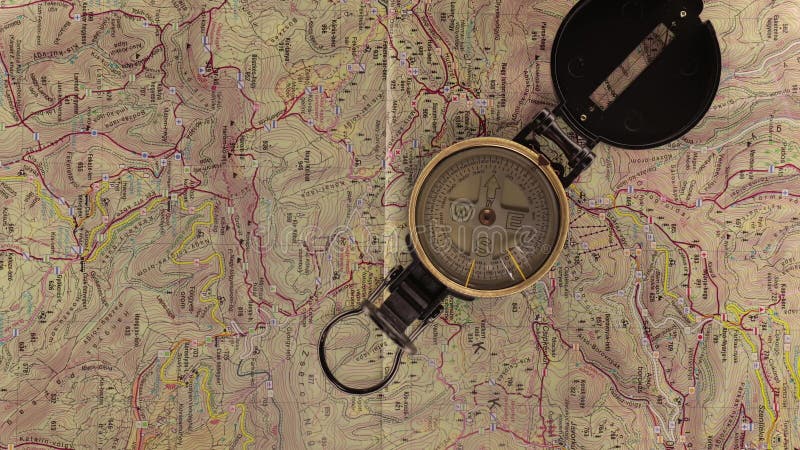 Compass Spinning Around on Black Background Stock Video - Video of ...