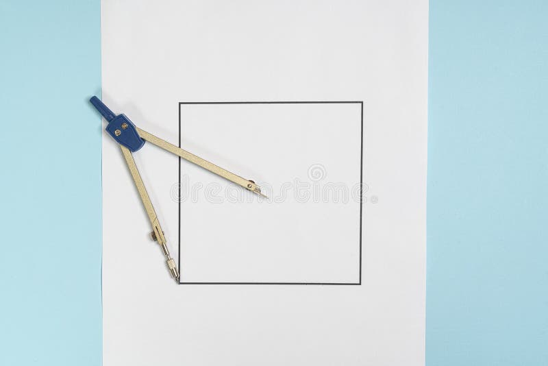 The compass and a square stock photo. Image of geometry - 161575252